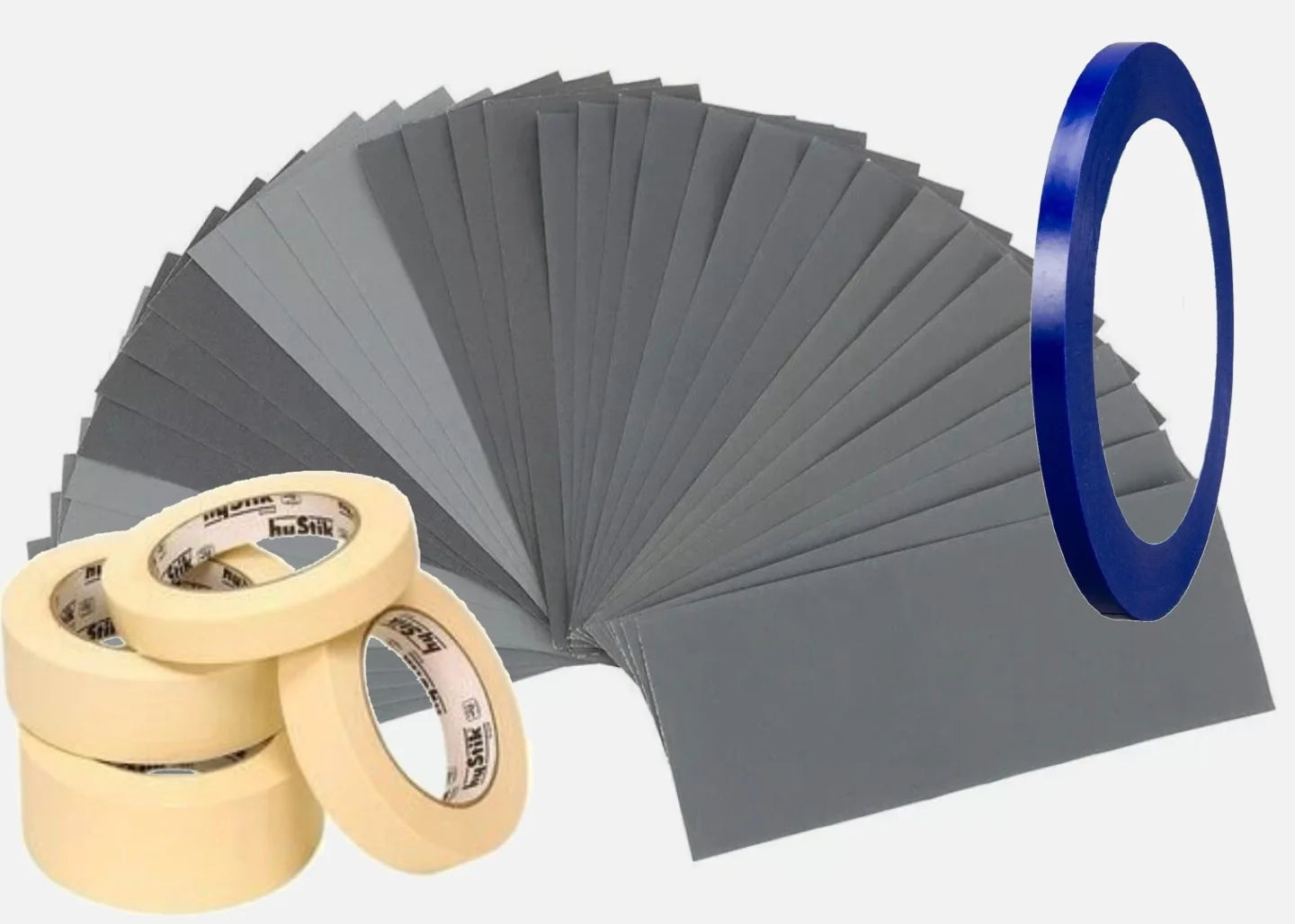 Sandpapers / Masking Tapes / Tack Rags – Touch up car paints